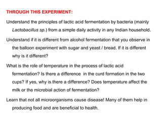 066 fermentation (lactic acid) | PPT | Chemistry | Science