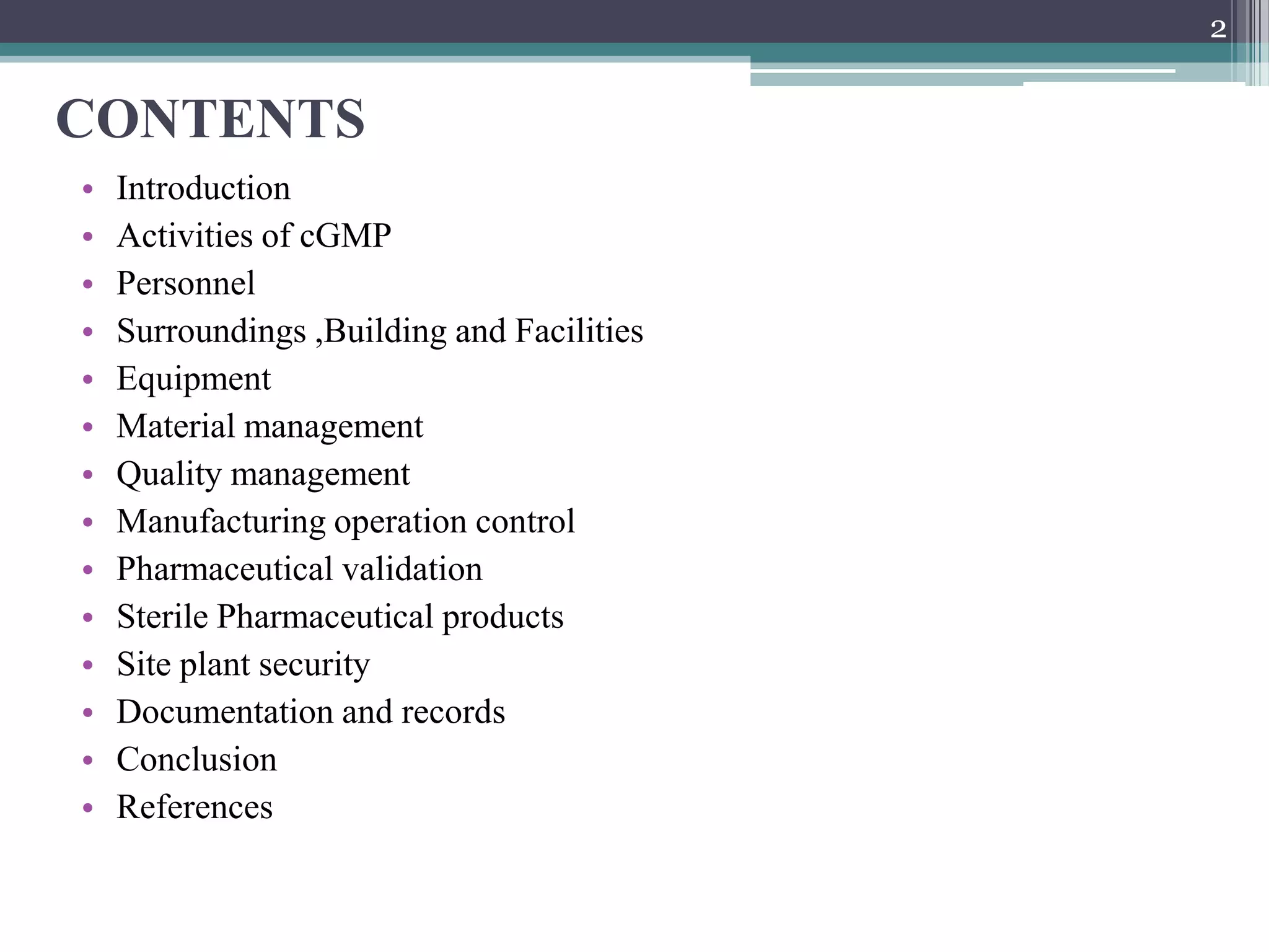 current good manufacturing practices as per who | PPTX