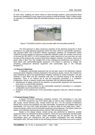 Design and Evaluation of Submersible 11/0.415kV Distribution Substation ...