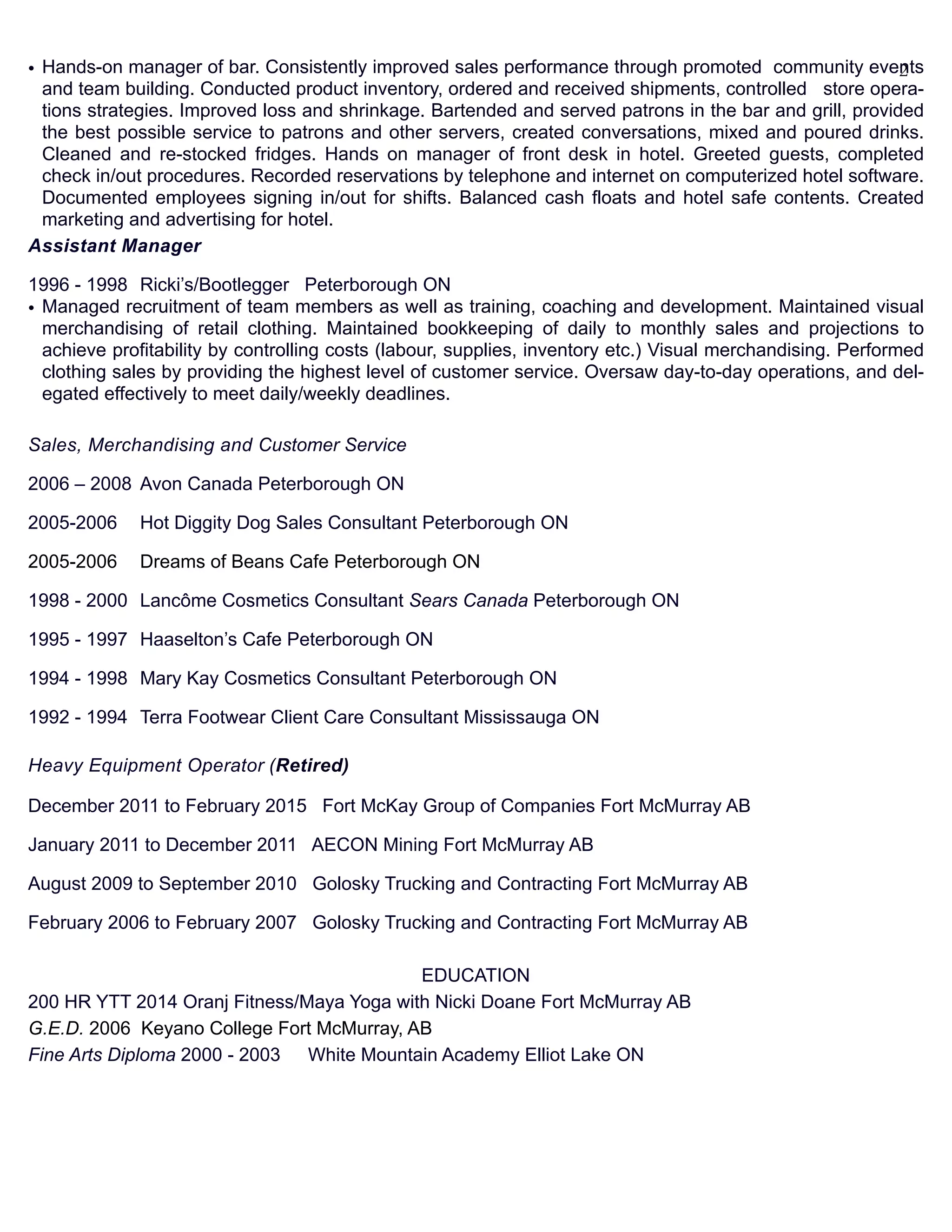 2016 Resume YTT | PDF