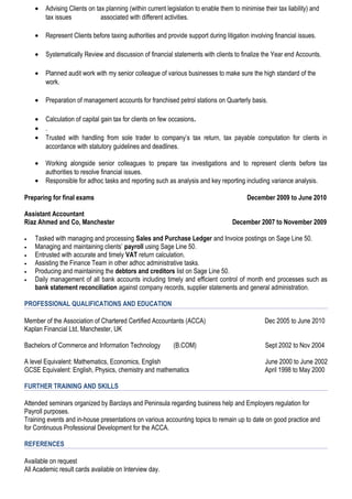 Updated CV - Abid Akram | DOC | Business Accounting & Finance | Business