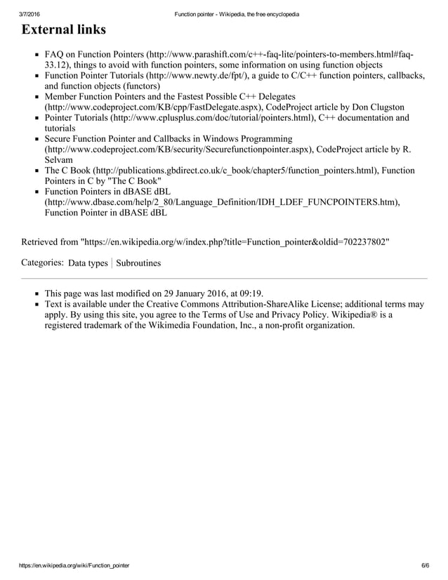 Function Pointer Wikipedia The Free Encyclopedia Pdf