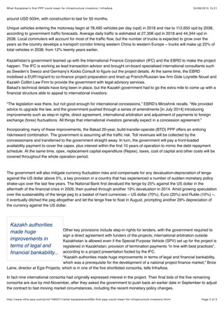 What Kazakstan's first PPP could mean for infrastructure investors _ InfraAsia (1) | PDF