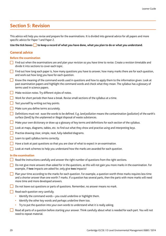 0680_Learner_Guide_(for_examination_in_2019).pdf | Education industry ...