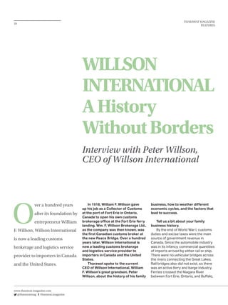 Willson International, A History Without Borders by Tharawat Magazine | PDF