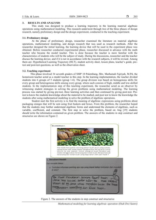 Mathematical modeling for learning algebraic operation | PDF