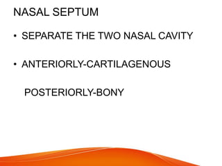 ANATOMY OF NOSE | PDF