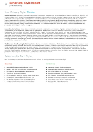 Behavior style | PDF