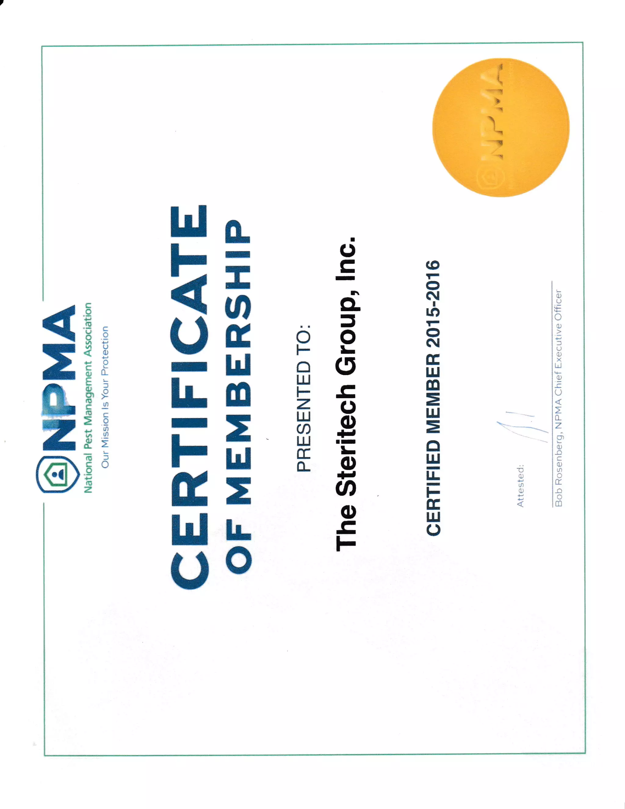 STERITECH NPMA LIC | PDF