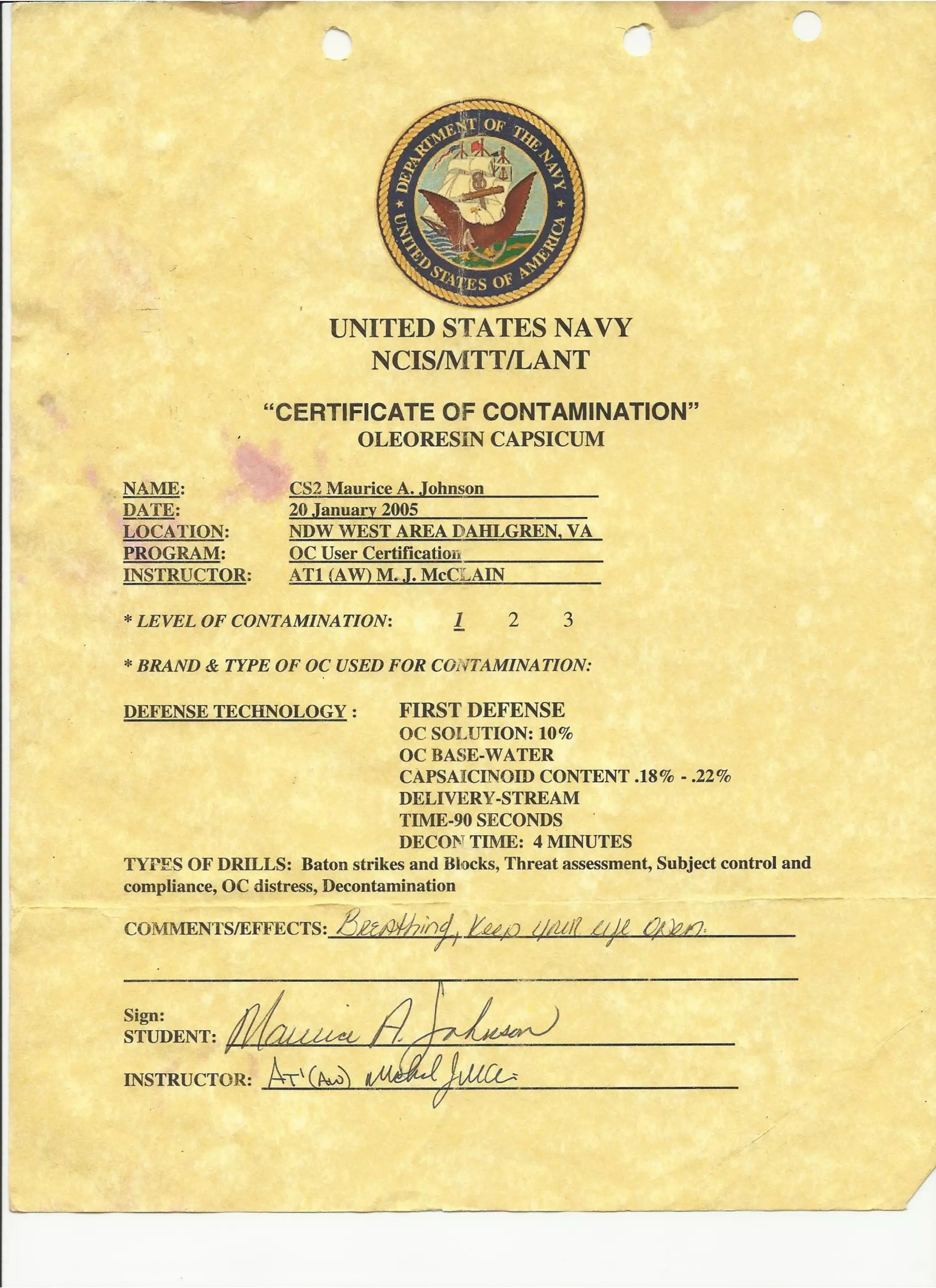 US MARINE CERT | PDF