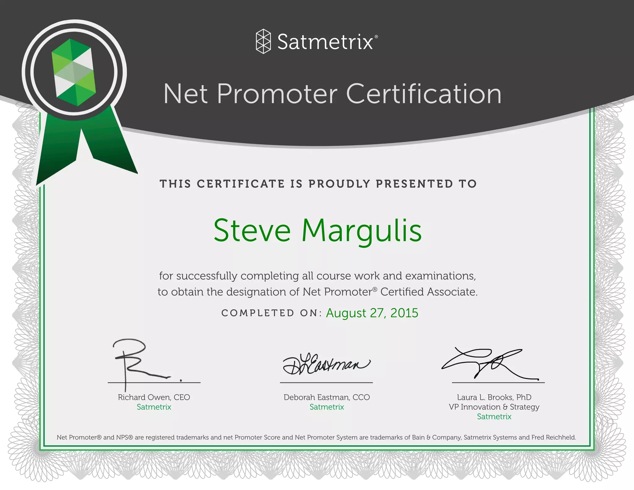 NPS Certificate | PDF