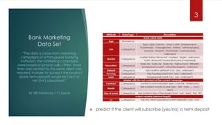 Data Mining – analyse Bank Marketing Data Set | PPTX