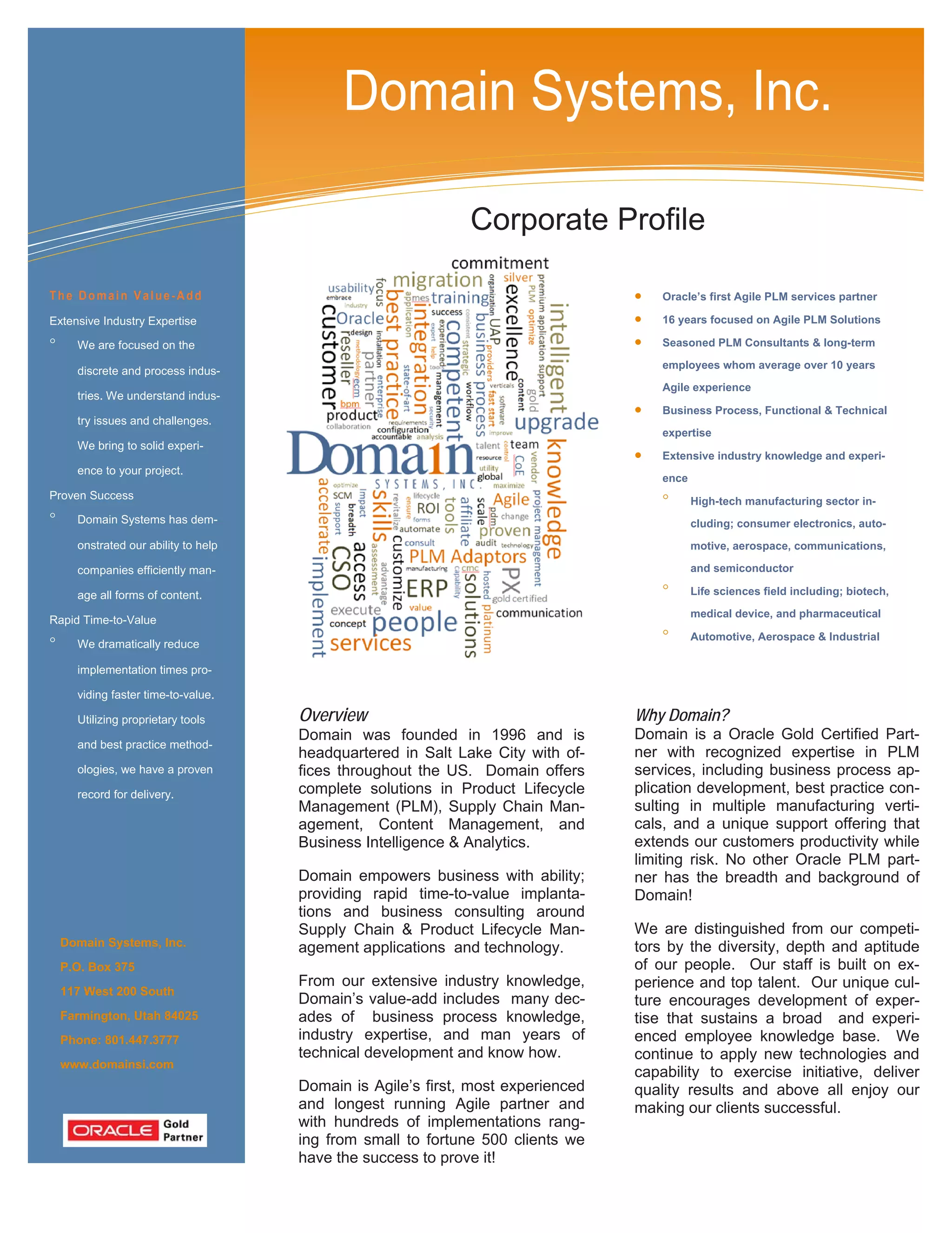 2012 Domain Company Profile PACKET | PDF