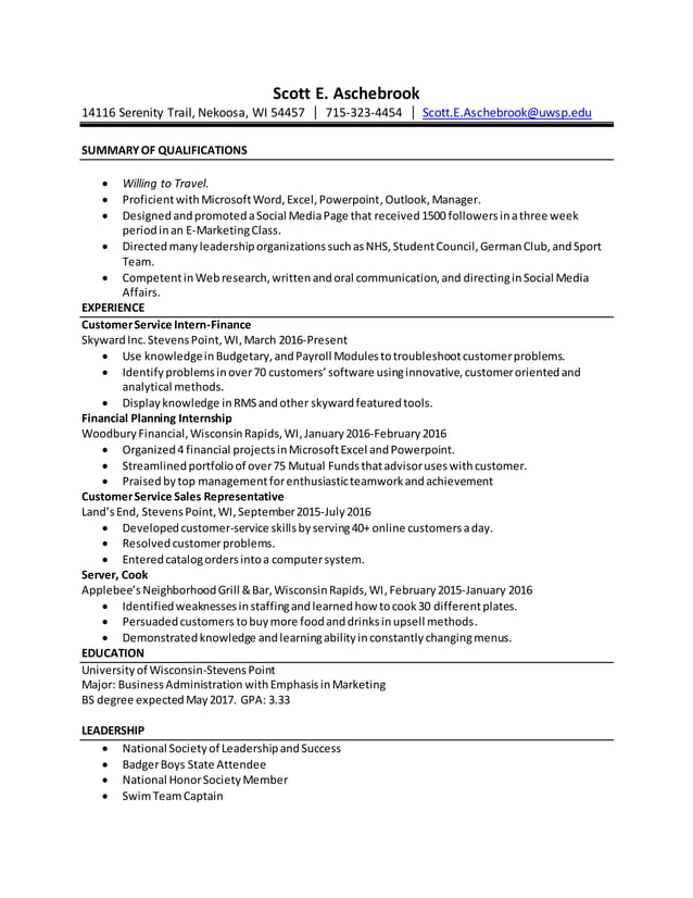 Scott AschebrookInternResume | DOCX