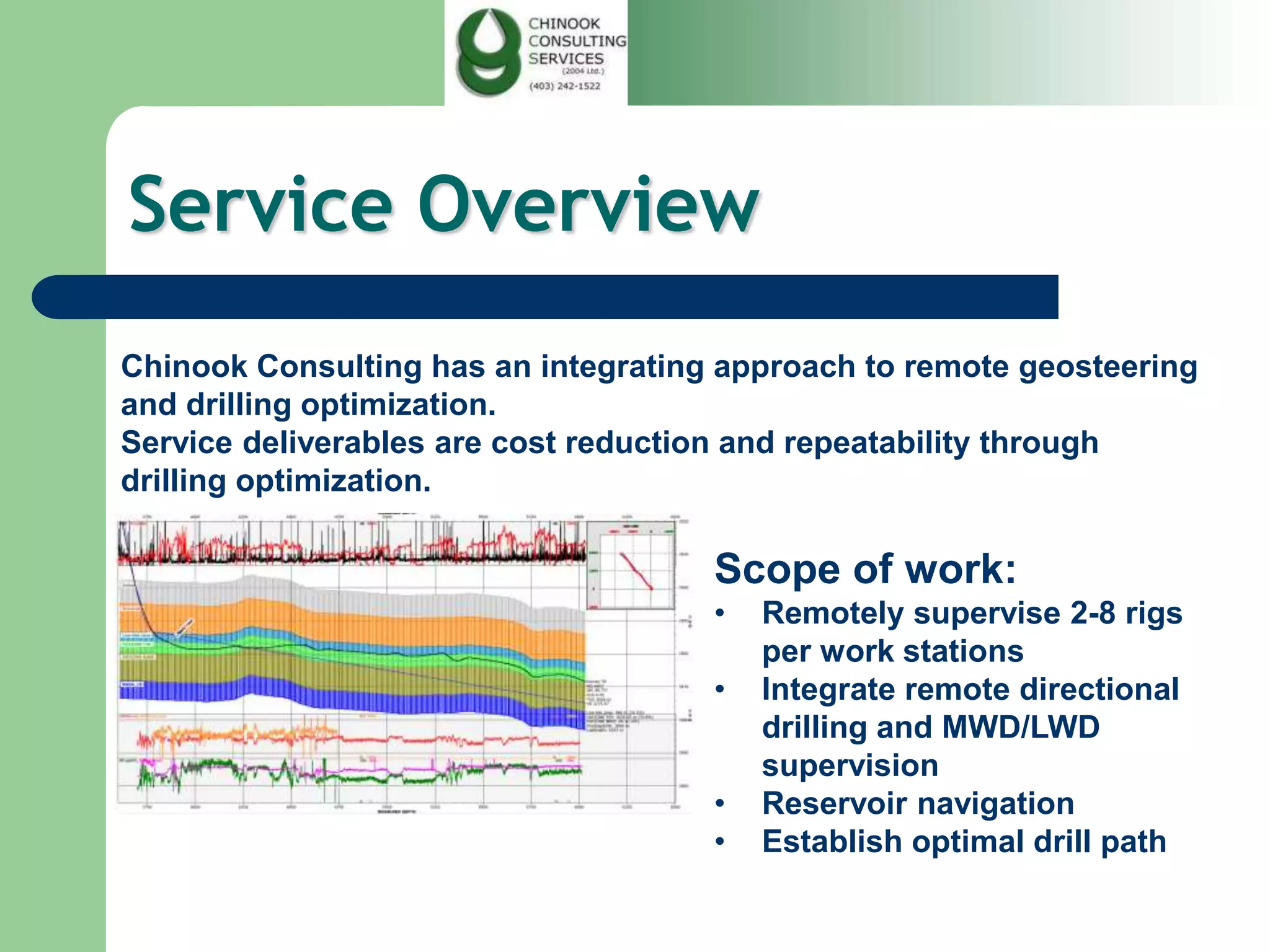Chinook Projects-Geosteering and drilling optimization | PPTX