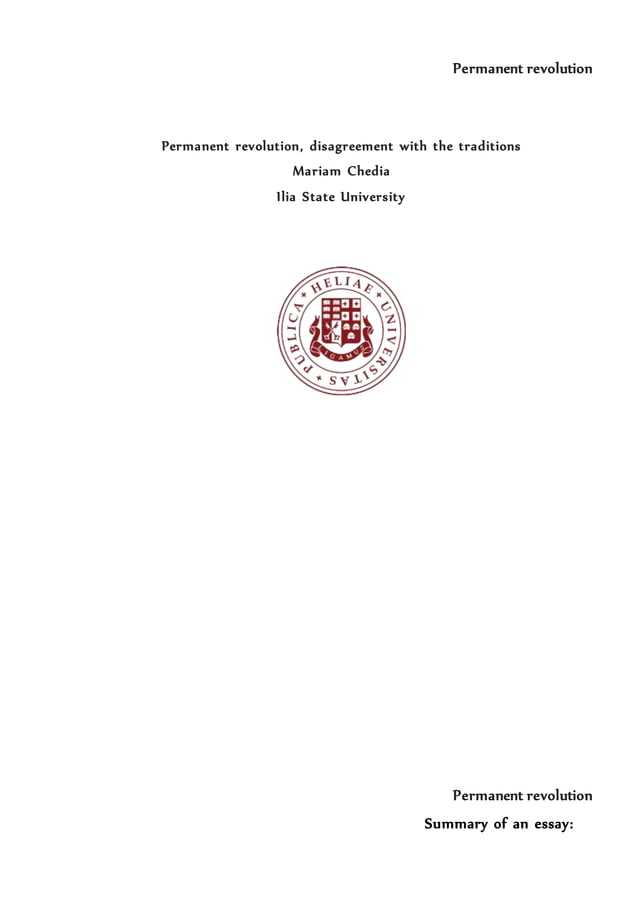 Permanent Revolution Docx