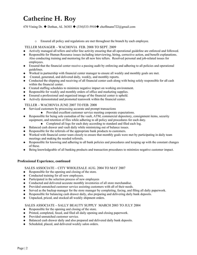 catherine resume | PDF