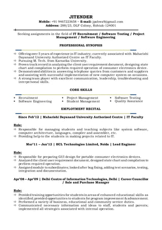 Jitender Pahwa CV | PDF