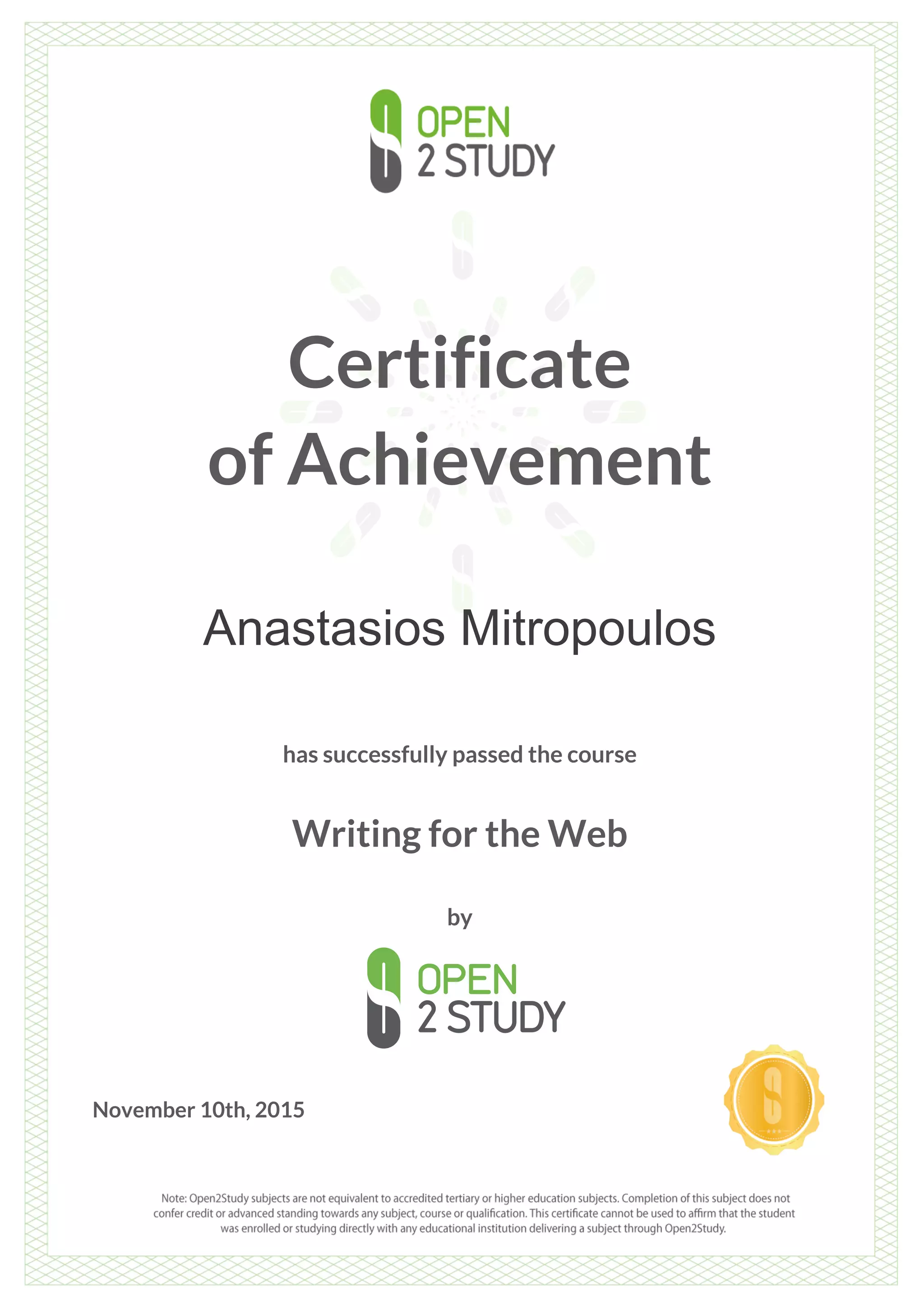 WRITING FOR THE WEB - OPEN2STUDY | PDF