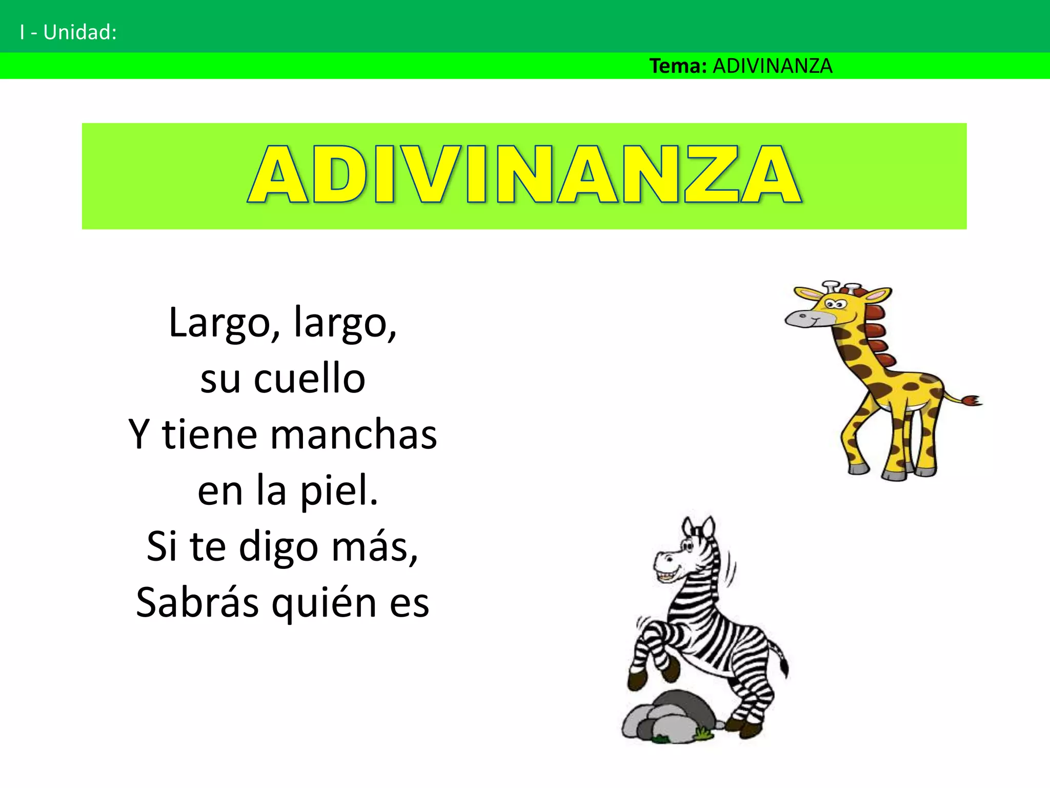 06 adivinanza jirafa | PPTX