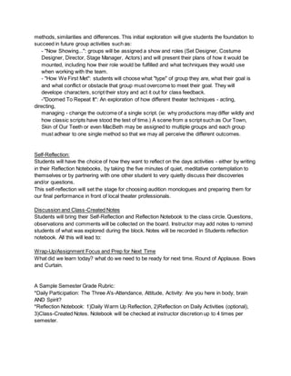 Drama1LessonPlan | DOCX | Theater | Fine Art