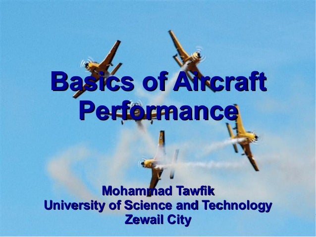 Aircraft Performance: Part I