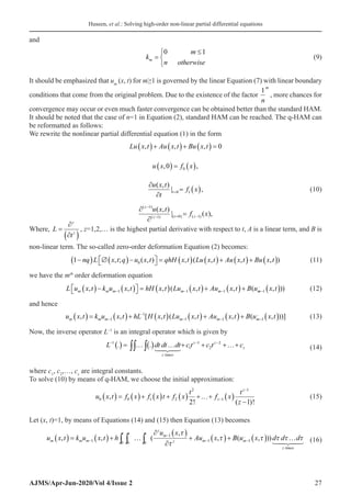 Solving High-order Non-linear Partial Differential Equations by Modified q-Homotopy Analysis ...