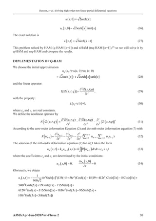 Solving High-order Non-linear Partial Differential Equations by Modified q-Homotopy Analysis ...