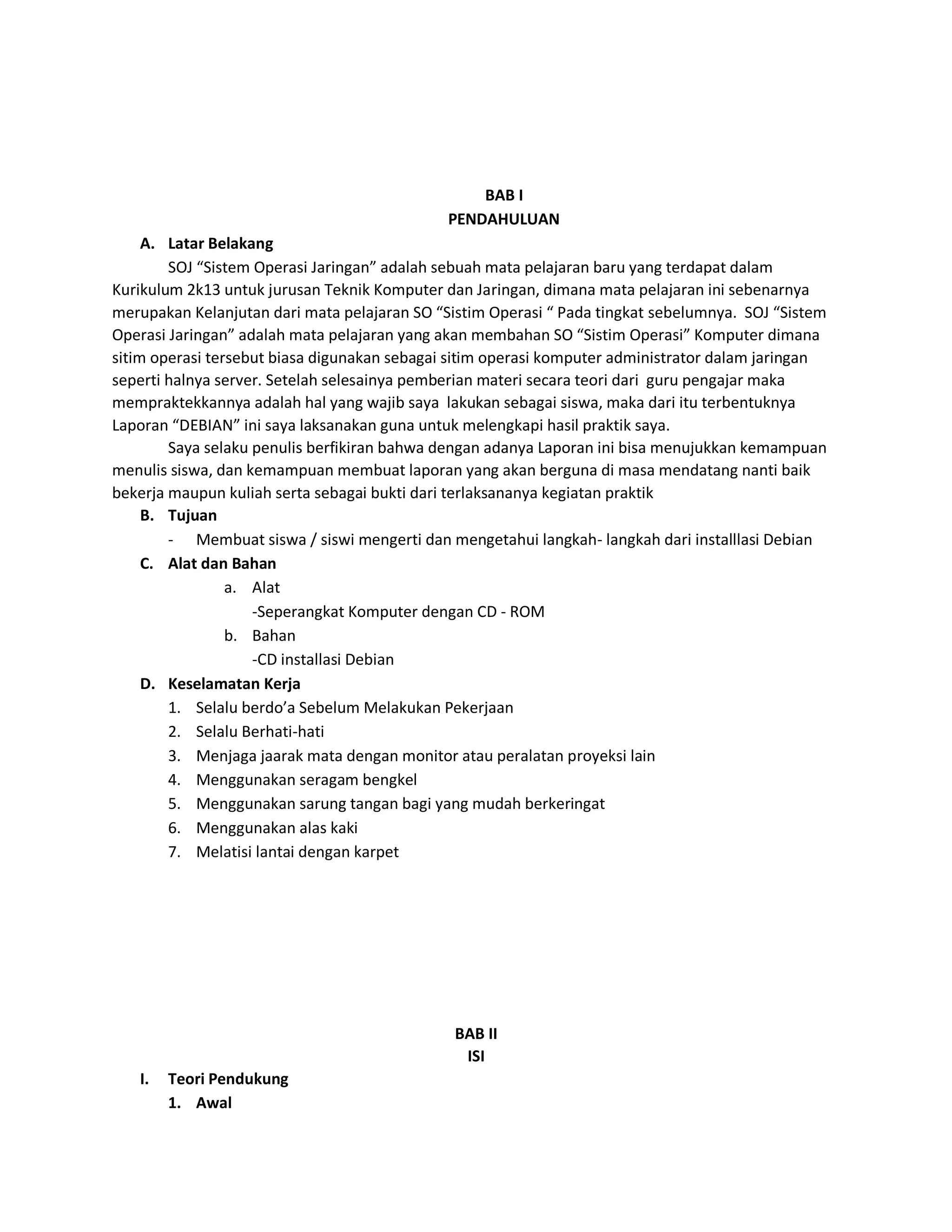 Laporan installasi debian text | PDF