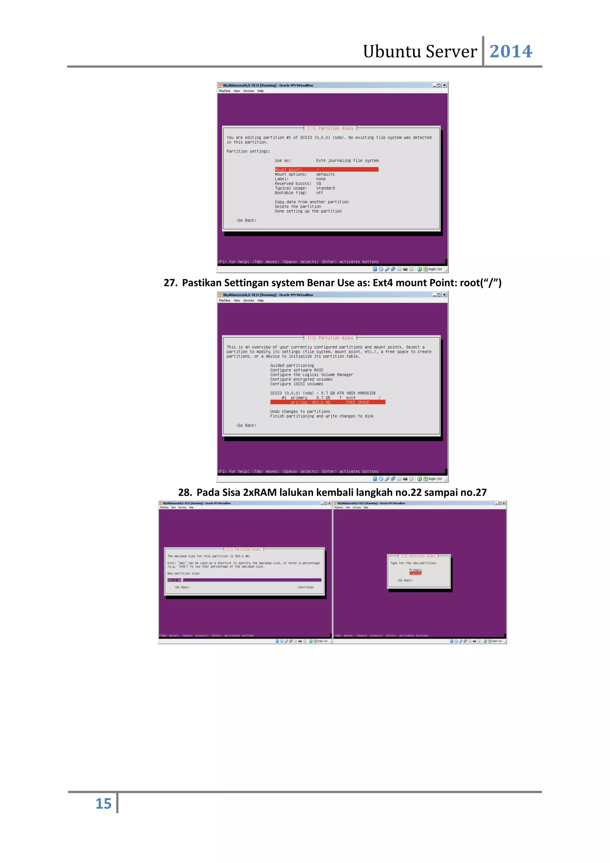 Laporan Installasi ubuntu server | PDF