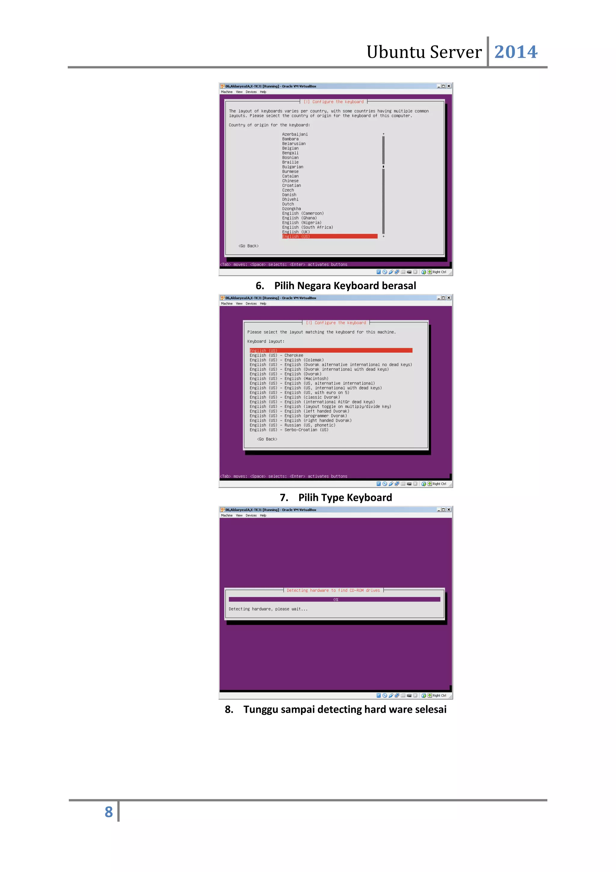 Laporan Installasi ubuntu server | PDF