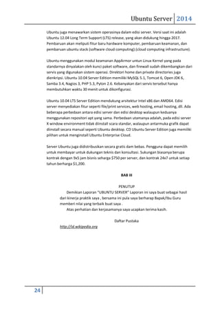 Laporan Installasi ubuntu server | PDF