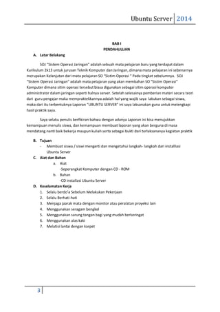 Laporan Installasi ubuntu server | PDF