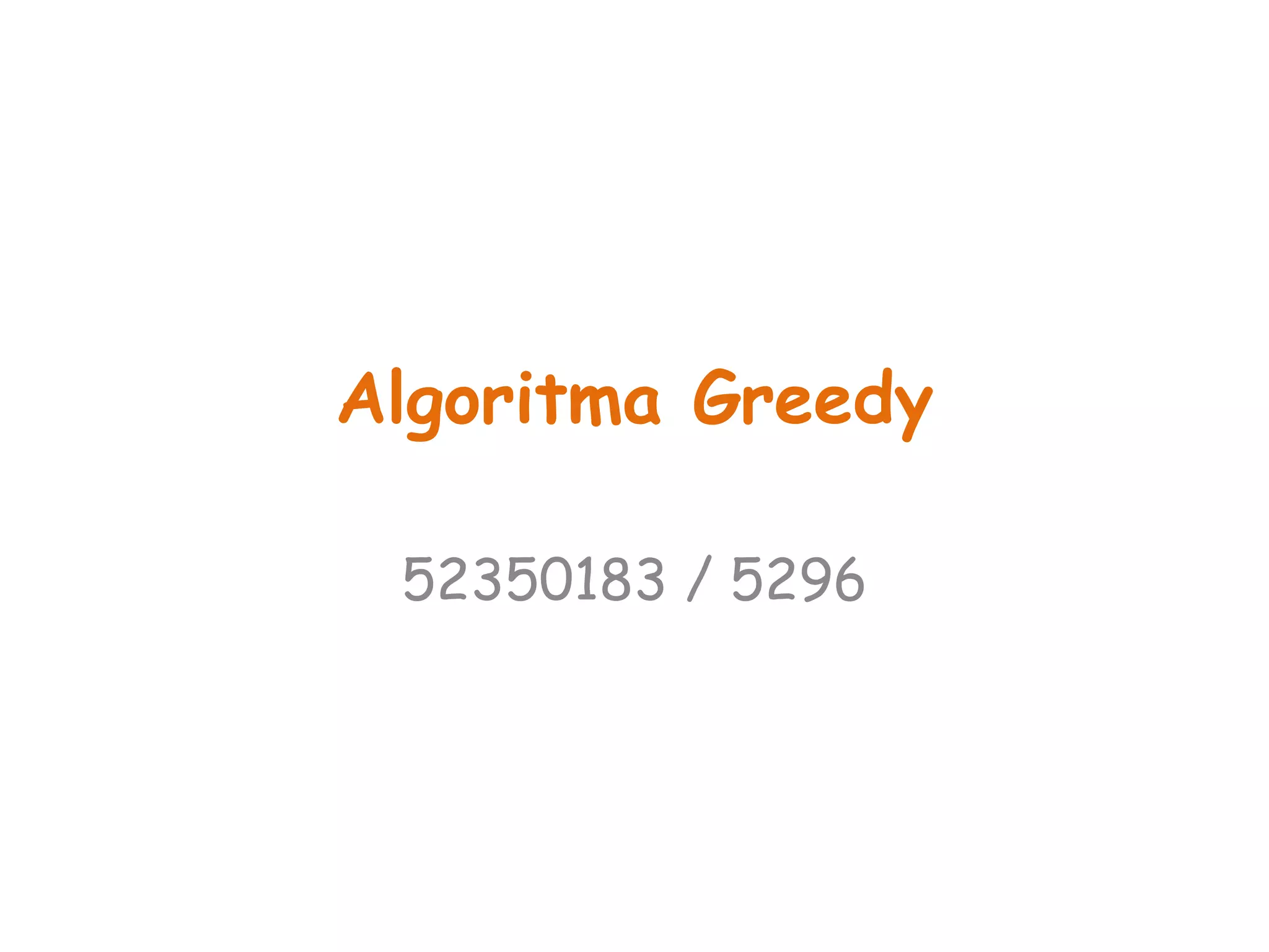 Algoritma Greedy | PPTX