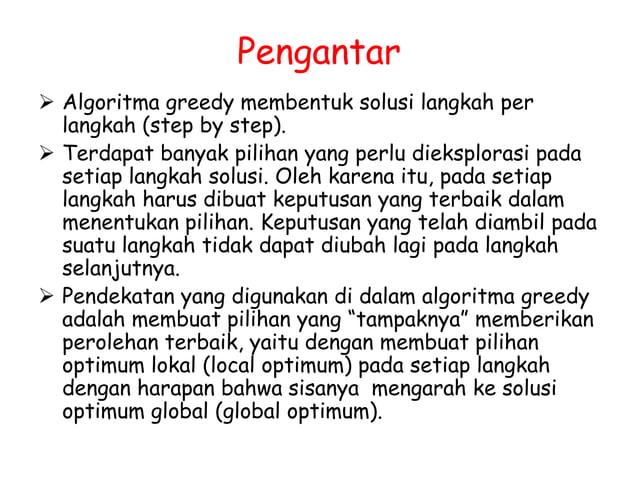 Algoritma Greedy | PPTX