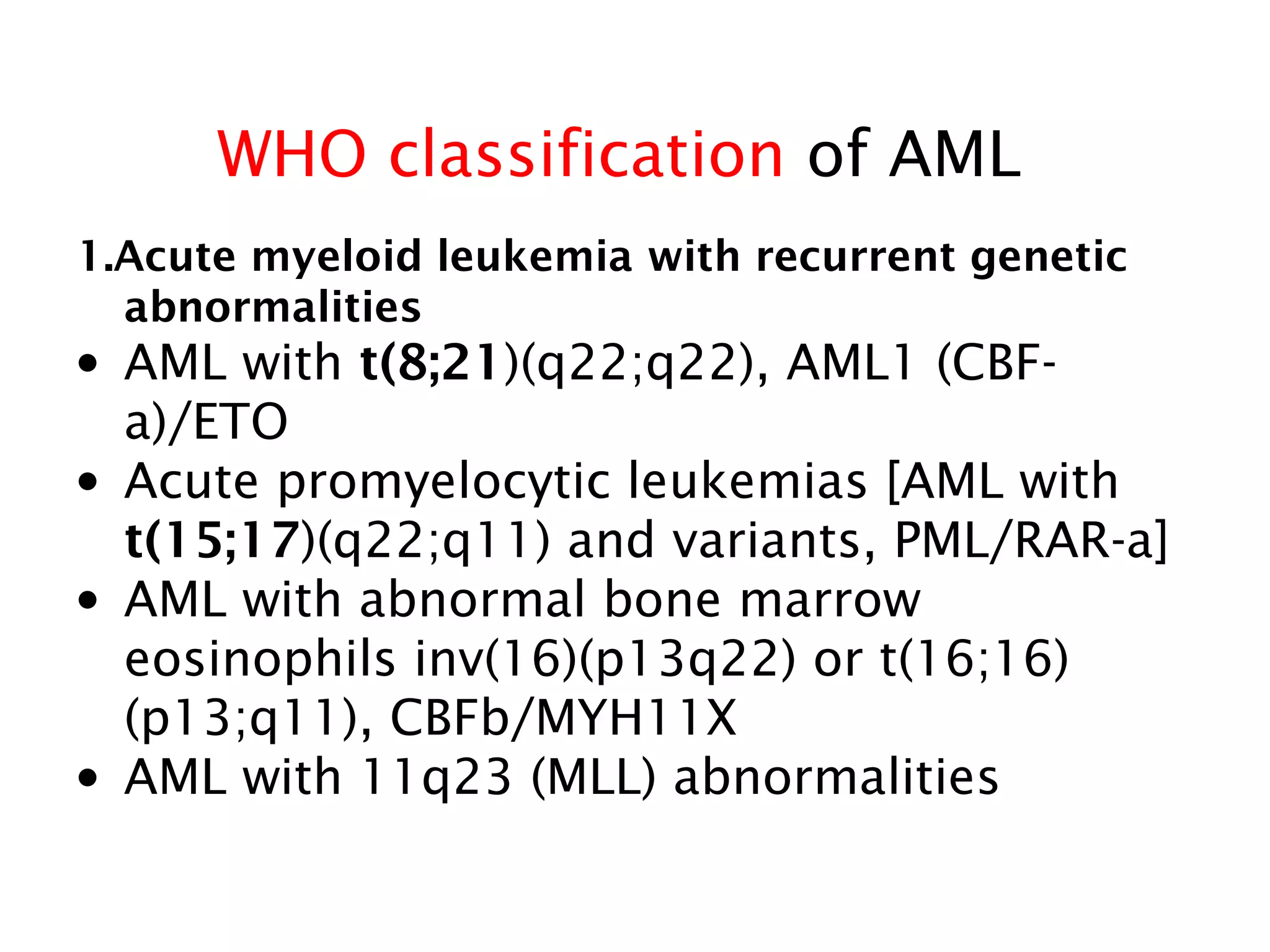 AML vs ALL 5th Semester | PPT