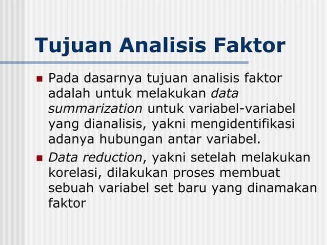 06 analisis faktor | PPTX