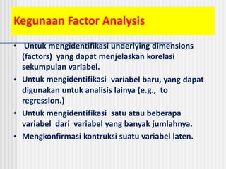 06 analisis faktor | PPTX