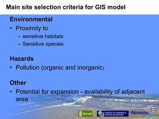 Using gis for site selection for Mariculture Parks in the Philippines ...