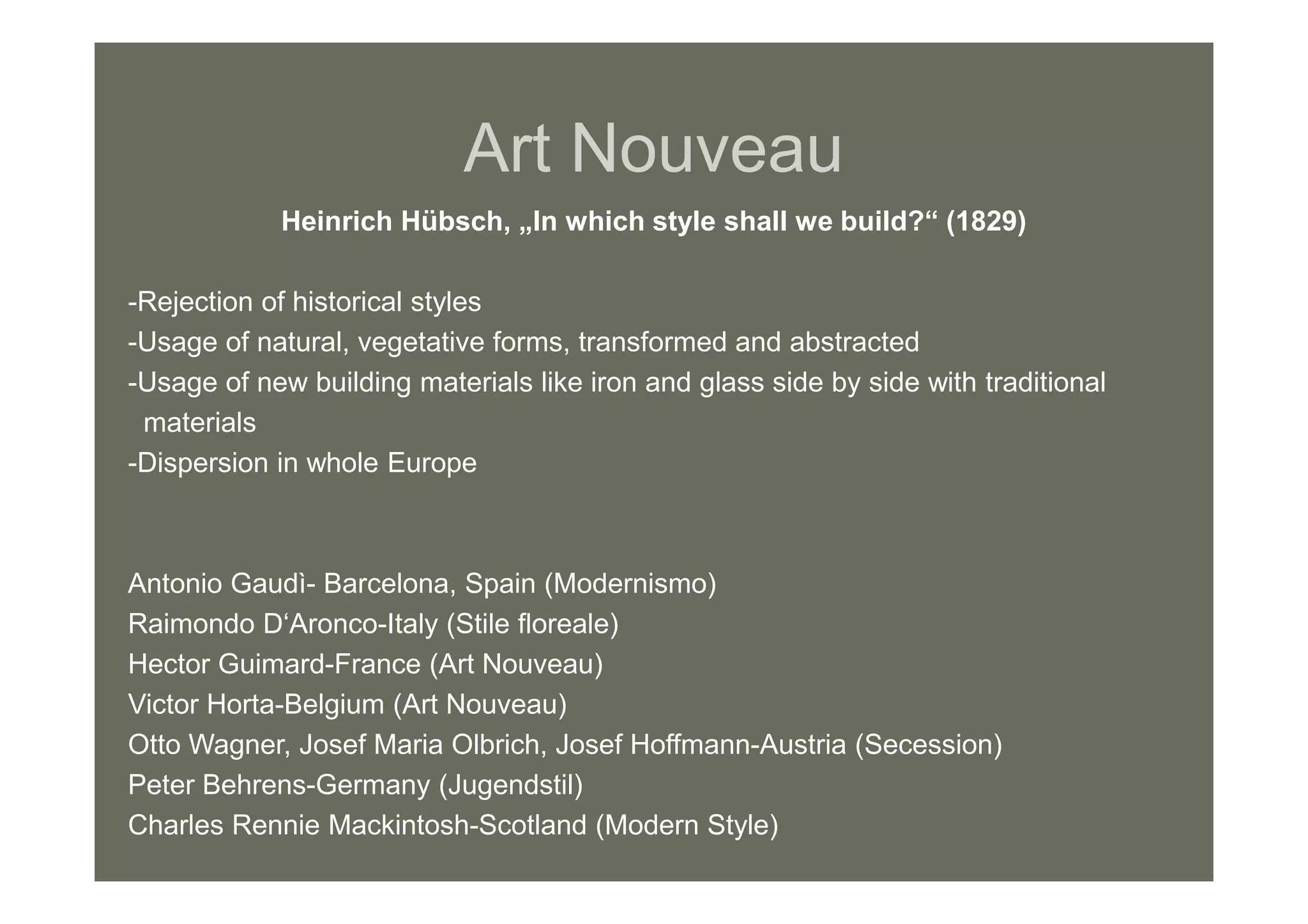 06 art nouveau gaudi,horta,guimard [compatibility mode] | PPT