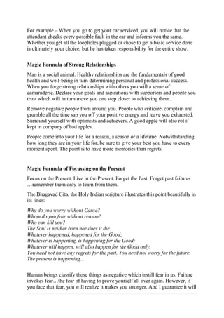 Magic formulas for clearing exams | PDF
