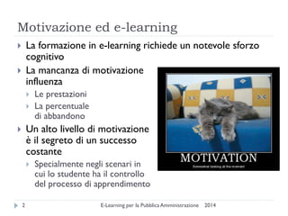 Motivazione ed e-learning | PPT
