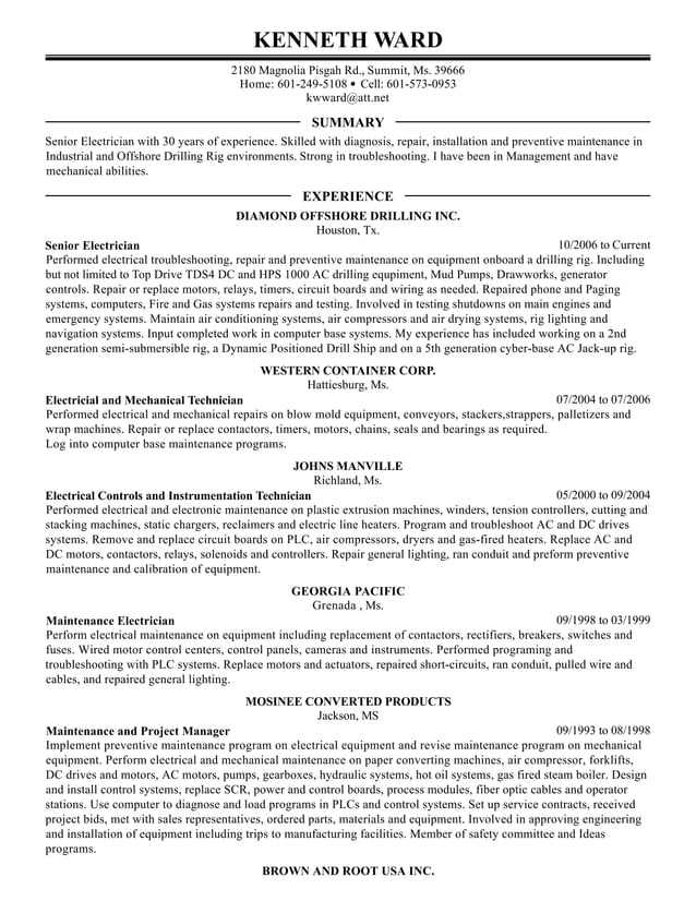 Kenneth Ward Resume AA2 | PDF | Auto Repair | Automotive