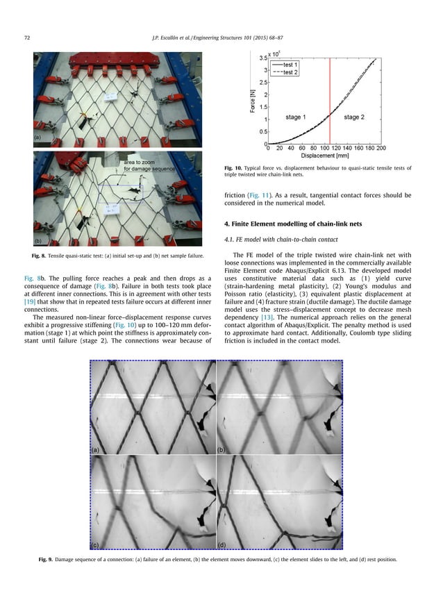 Mechanics of chain-link wire nets | PDF