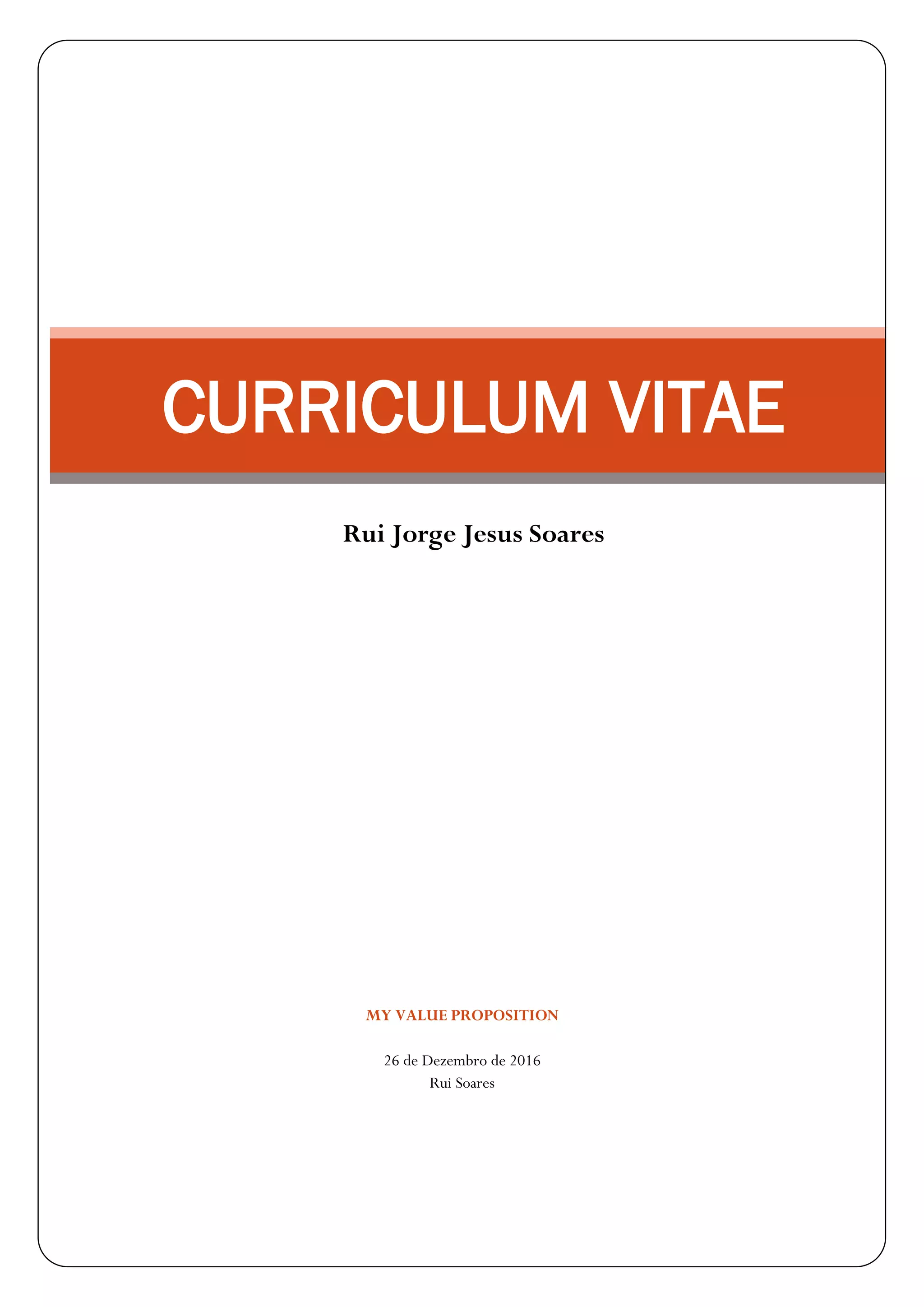 CURRICULUM VITAE - Rui Soares - Profissional ENG | PDF