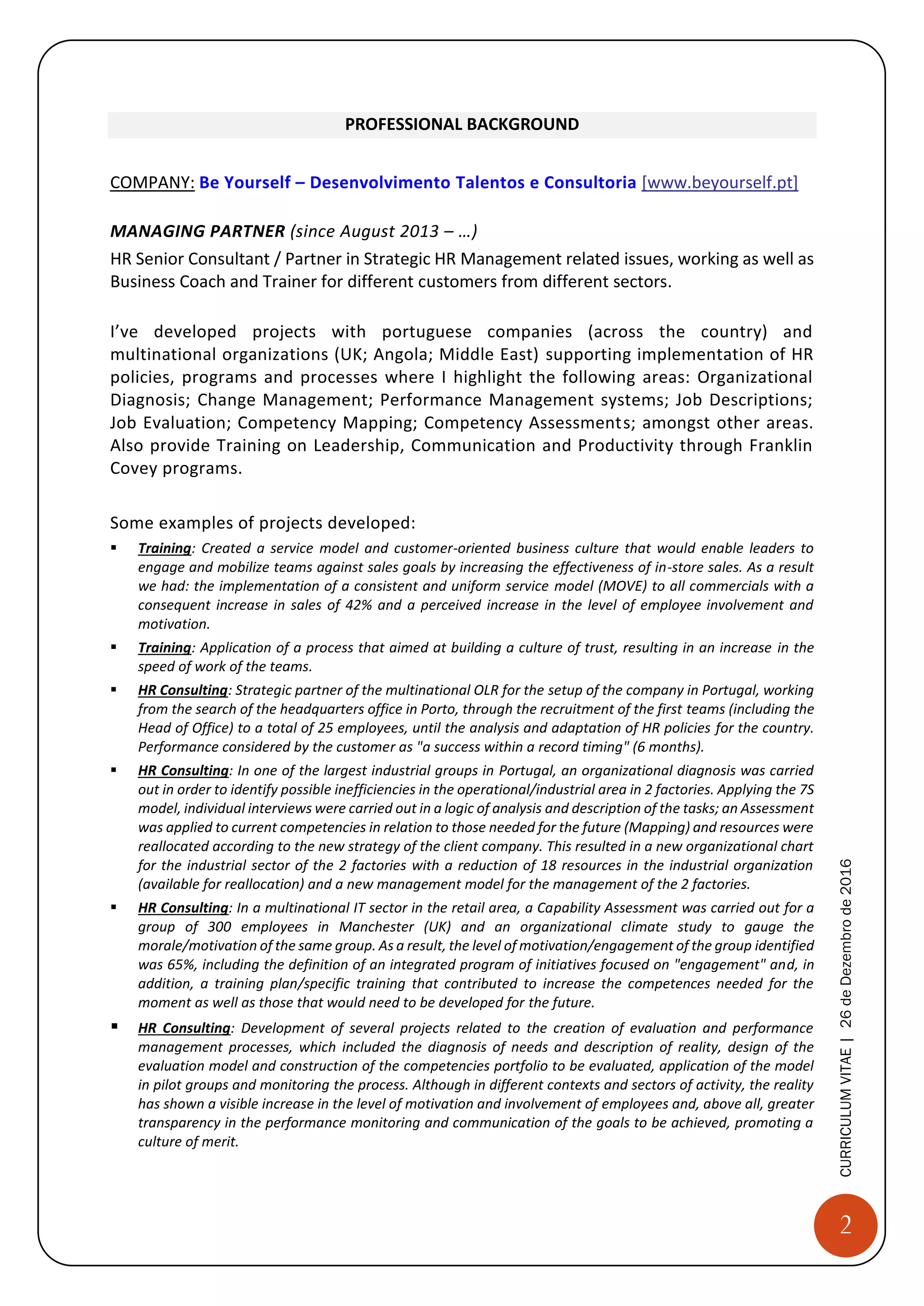 CURRICULUM VITAE - Rui Soares - Profissional ENG | PDF