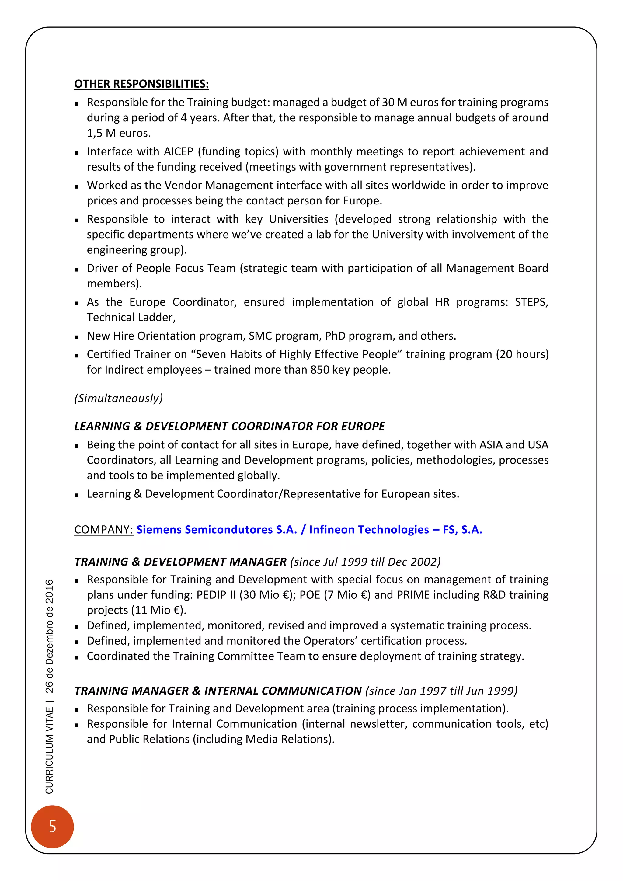 CURRICULUM VITAE - Rui Soares - Profissional ENG | PDF