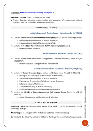 CURRICULUM VITAE - Rui Soares - Profissional ENG | PDF