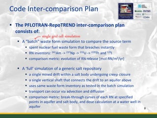 06b PFLOTRAN-RepoTREND Code Inter-comparison: Inter-comparison Plan & First PFLOTRAN Results | PPT