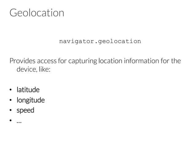 [2015/2016] Geolocation and mapping | PPT